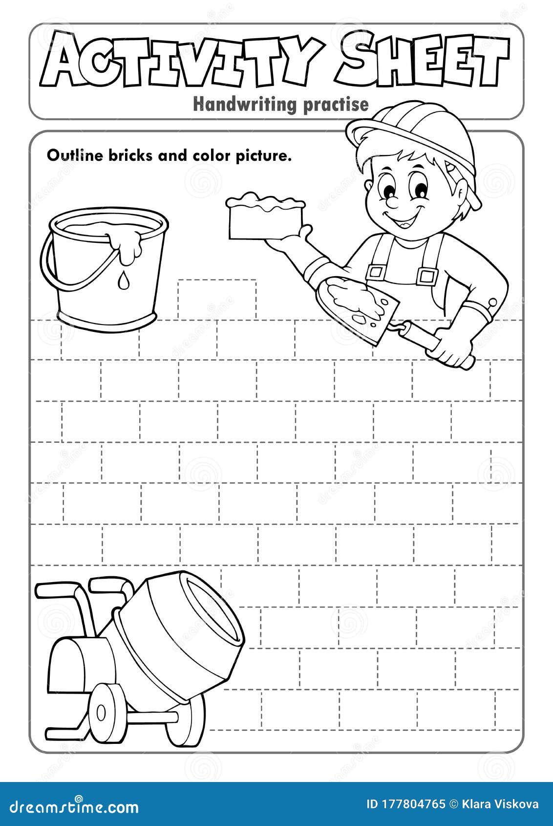 Handwriting Practise, Writing Training. Lightning Cartoon, Preschool ...