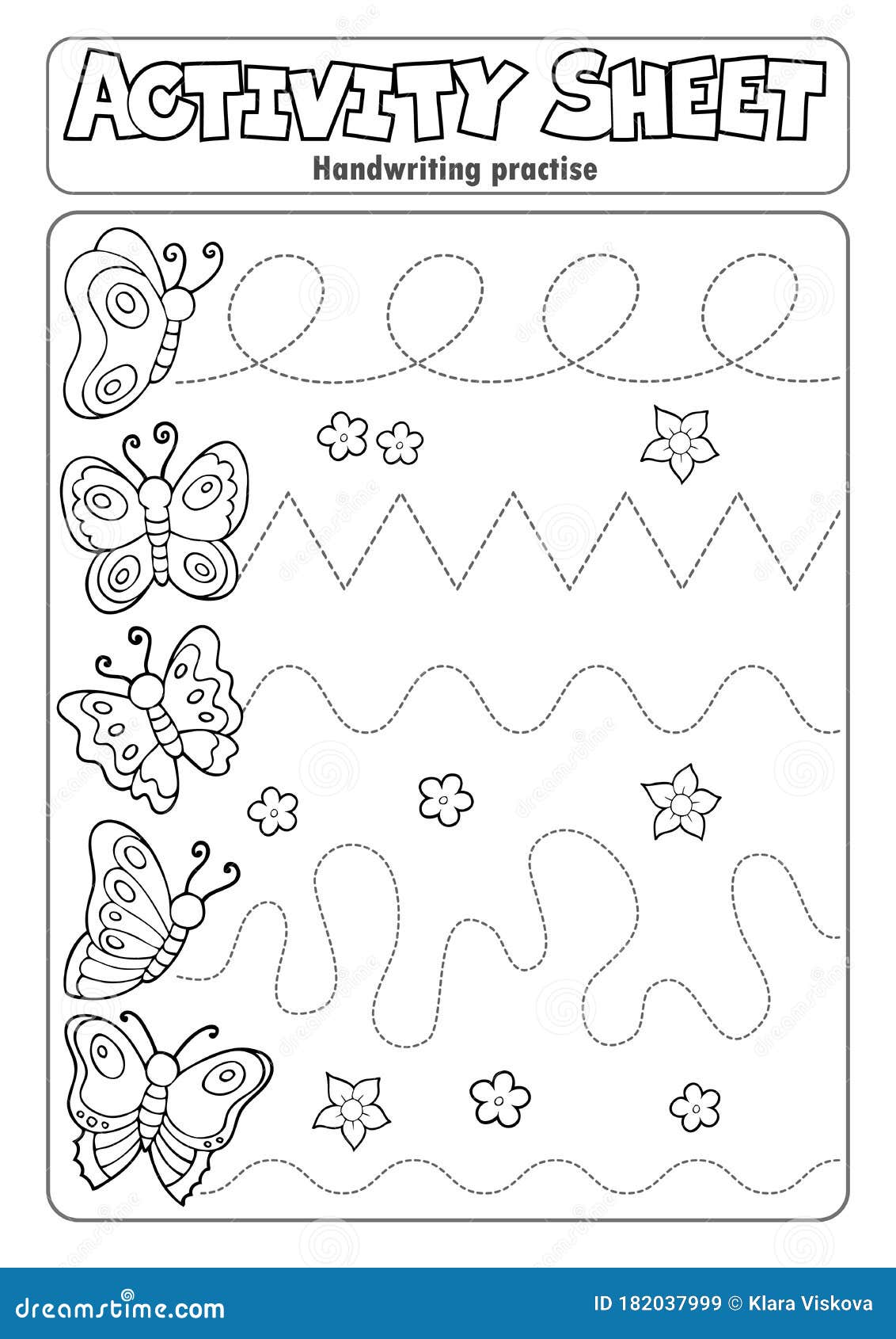 Handwriting Practise, Writing Training. Help The Cow To Get The Barn ...