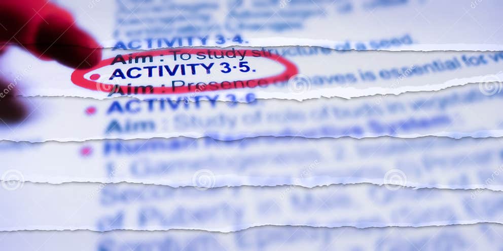 Activity Three Point Five Alphanumeric Text Written on Paper Abstract ...