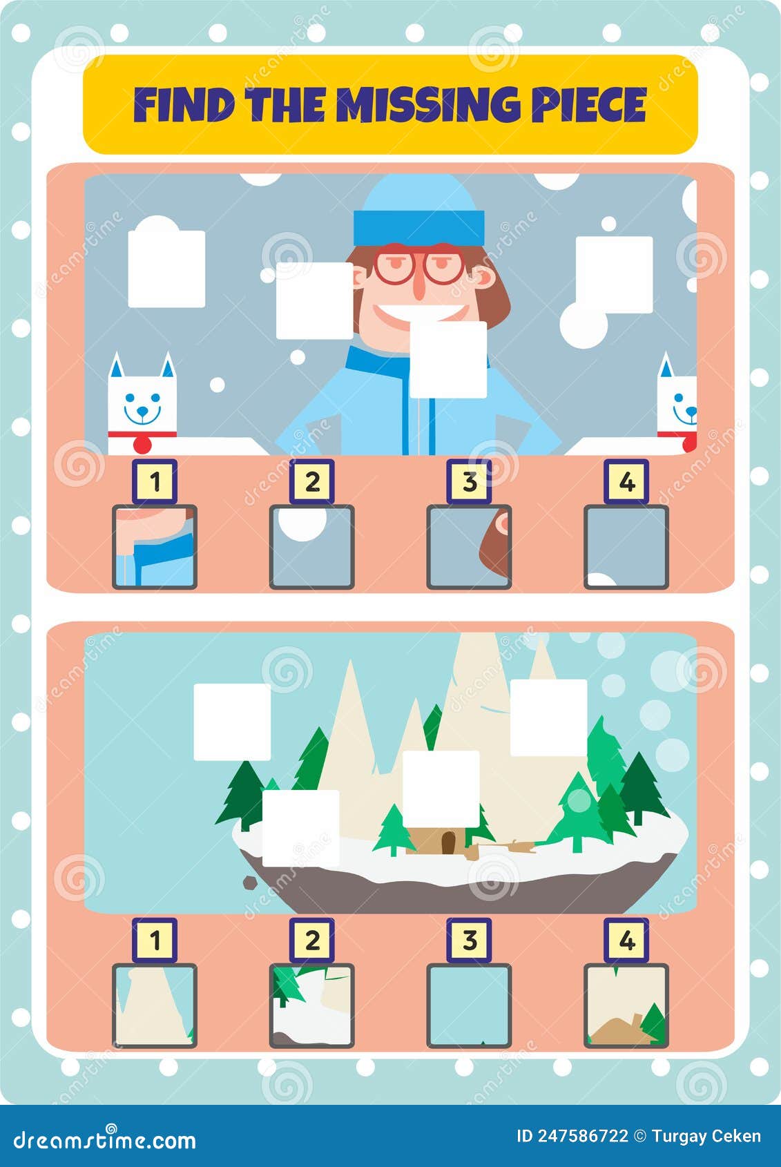 Activity To Complete the Missing Parts in the Picture Stock ...