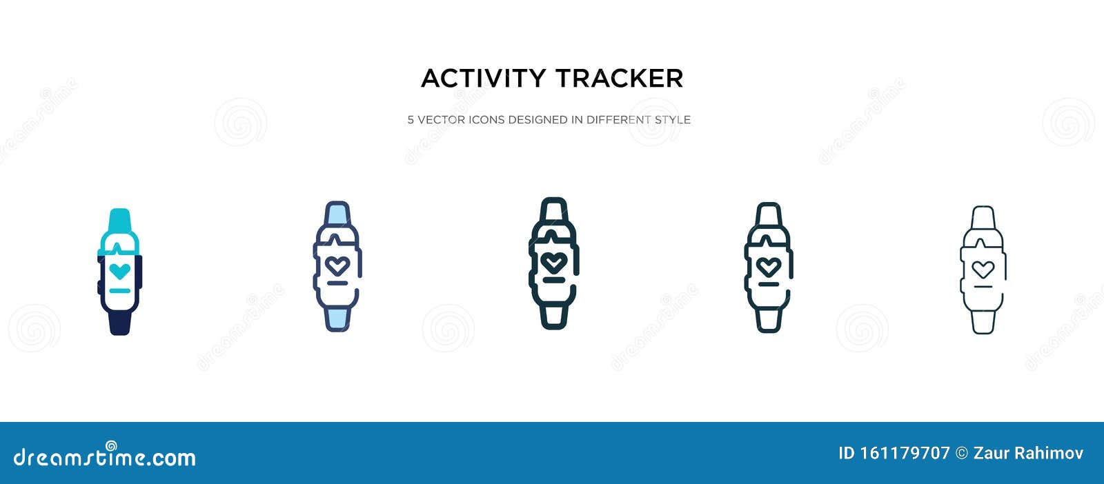 Activity Tracker Icon in Different Style Vector Illustration. Two ...