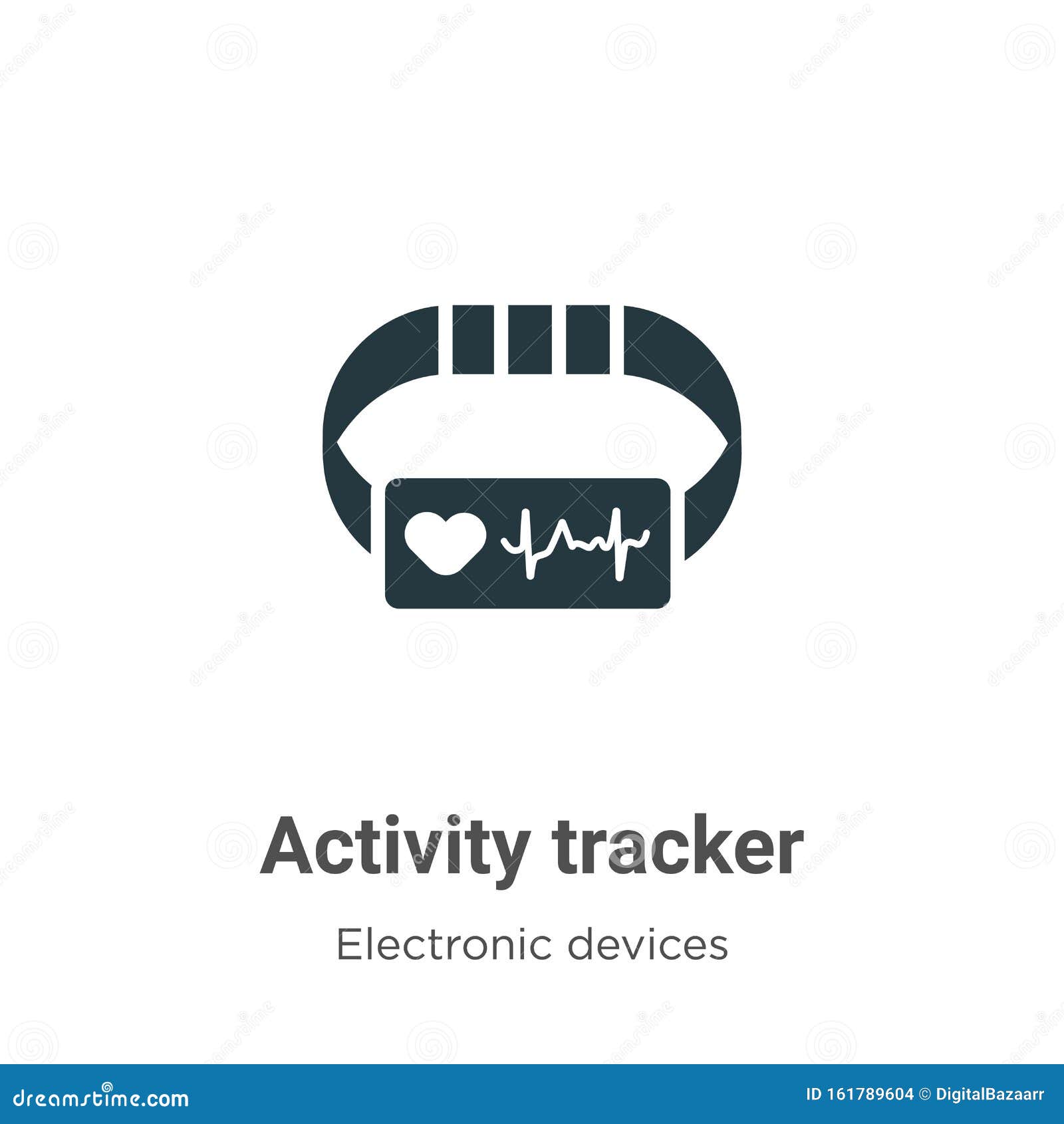 Activity Tracker Vector Icon On White Background. Flat Vector Activity ...