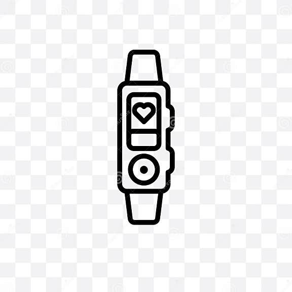 Activity Tracker Vector Linear Icon Isolated on Transparent Background ...