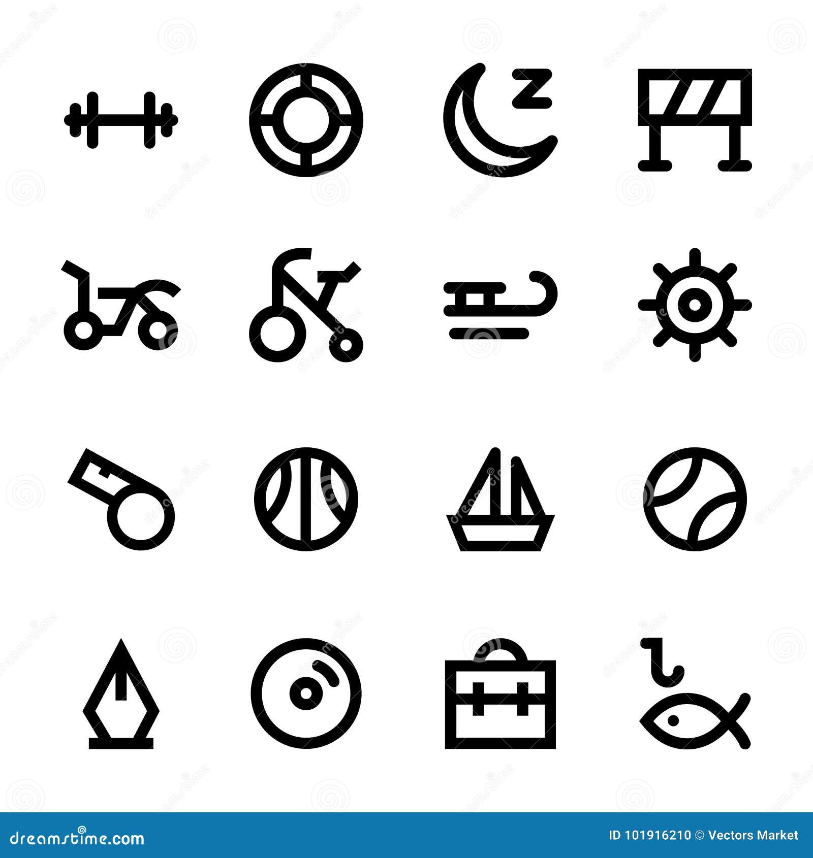 Activity Vector Icons 1 stock illustration. Illustration of dumbbell ...