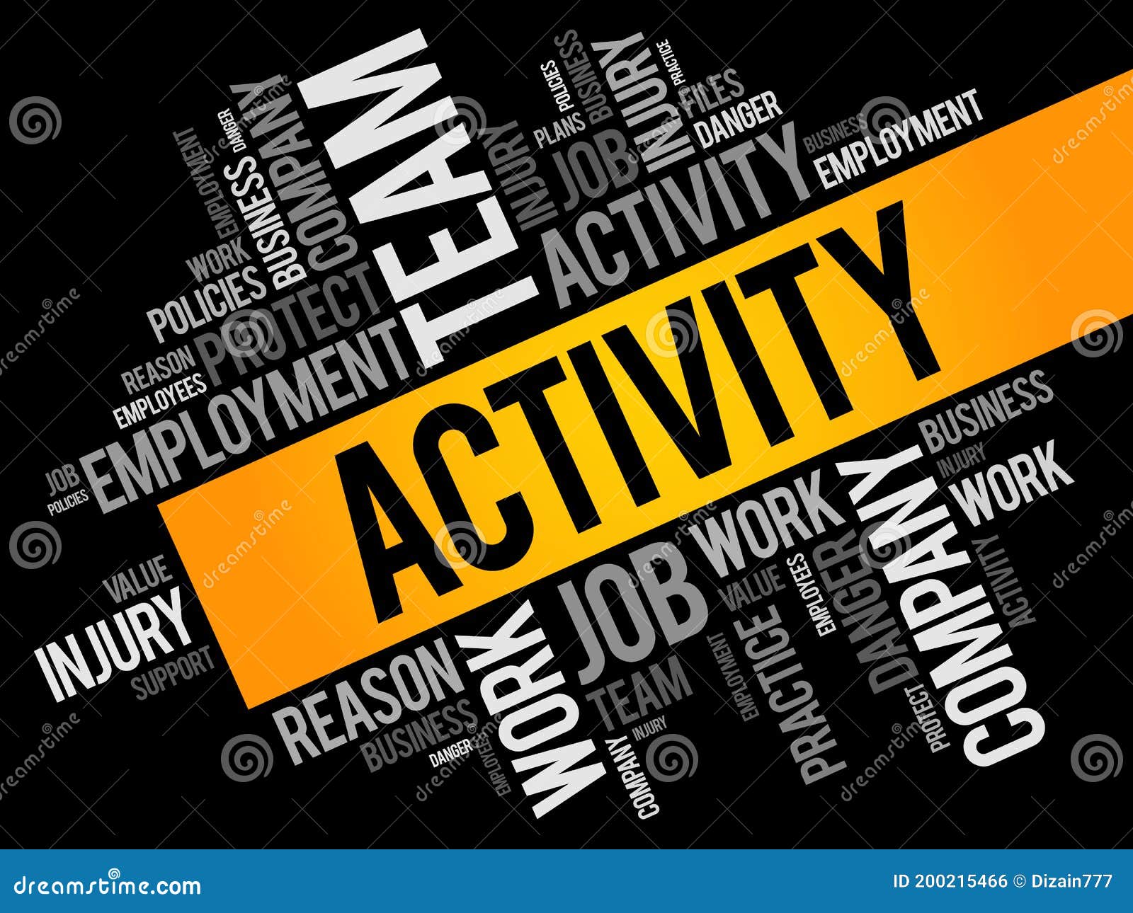 ACTIVITY Word Cloud Collage Stock Illustration - Illustration of ...