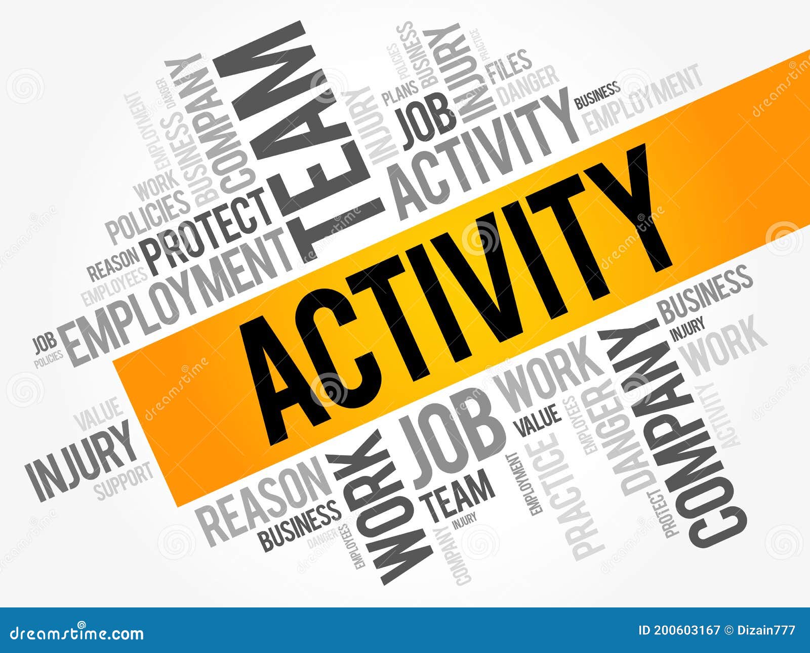 ACTIVITY Word Cloud Collage Stock Illustration - Illustration of cloud ...