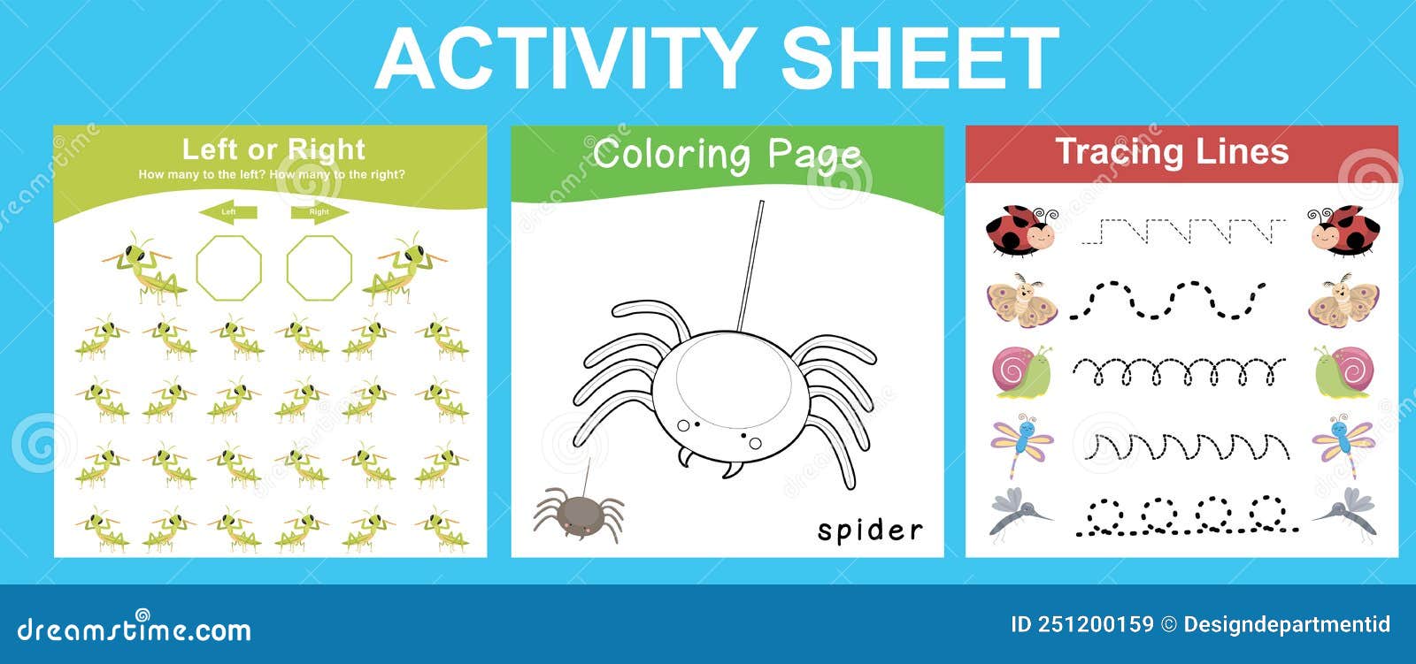 Activity Worksheet stock vector. Illustration of game - 251200159
