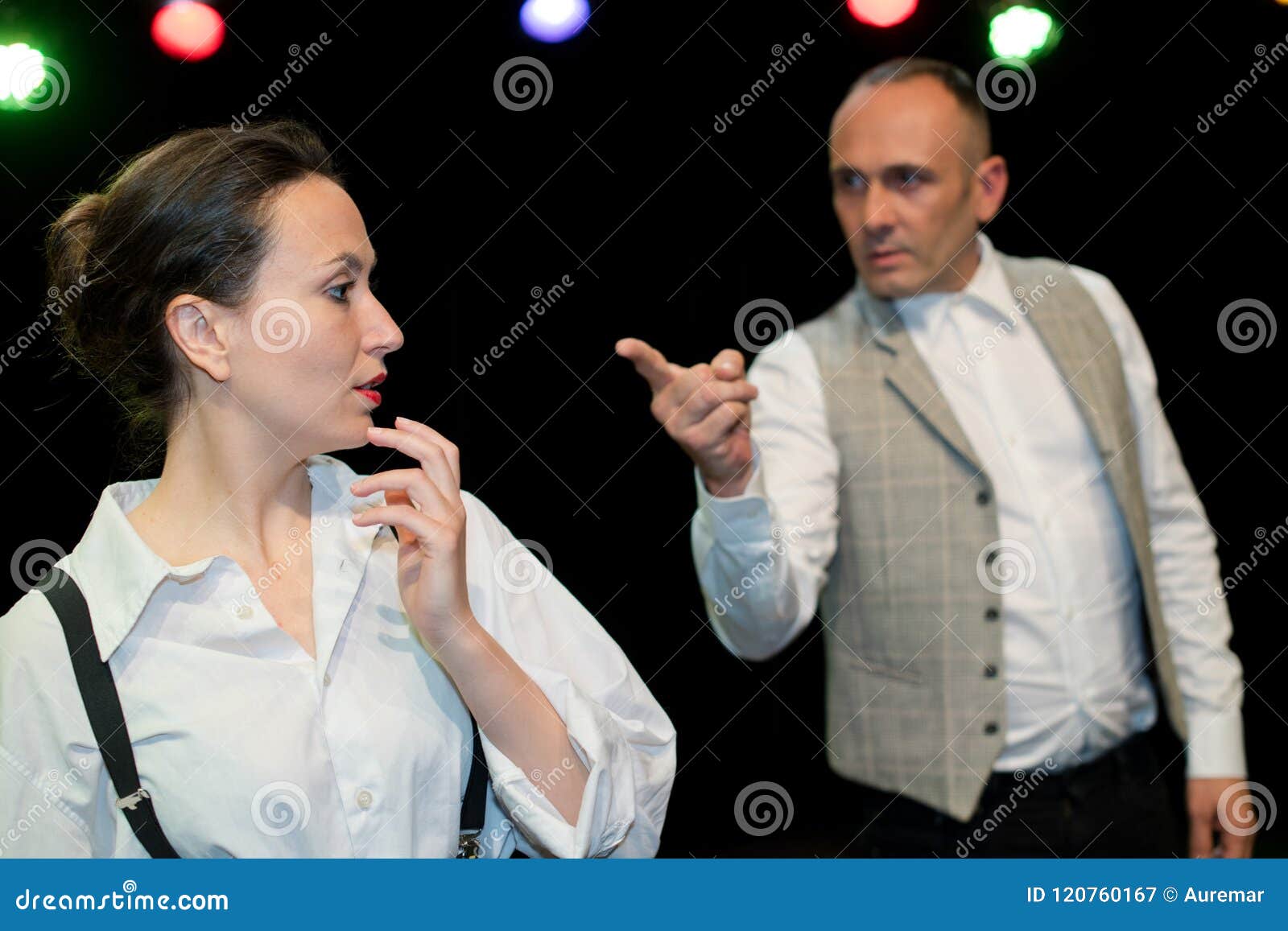 Actor and actress on stage stock image. Image of theatre - 120760167