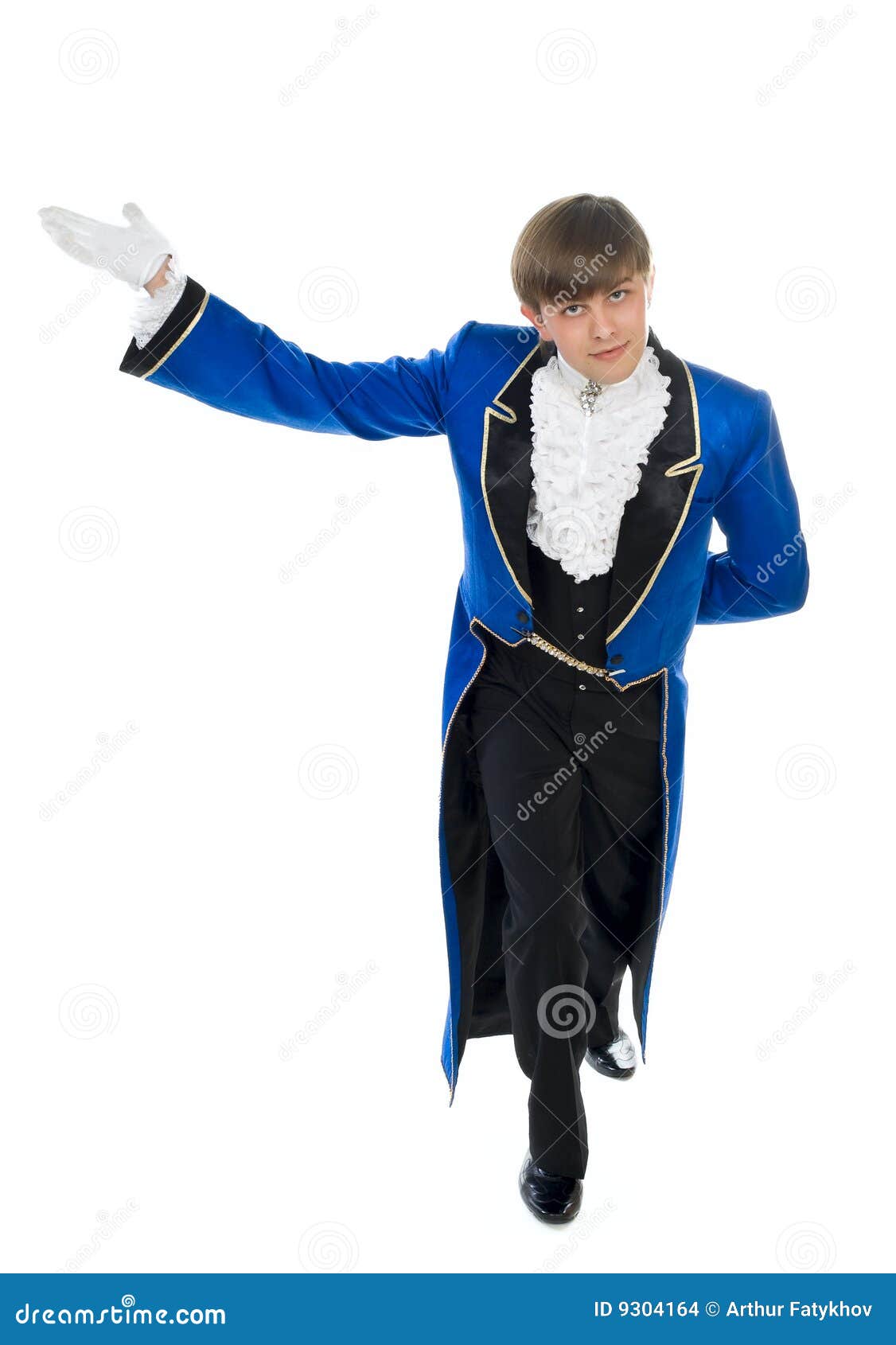 Actor in blue tail-coat. stock photo. Image of young, costume - 9304164