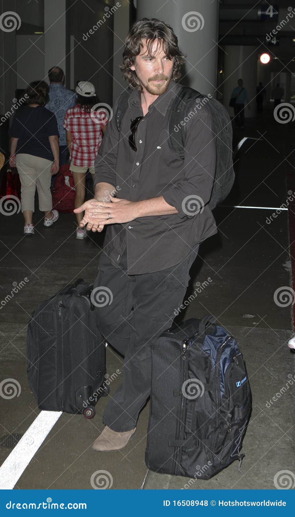 Actor Christian Bale is Seen at LAX. Editorial Stock Photo - Image of ...
