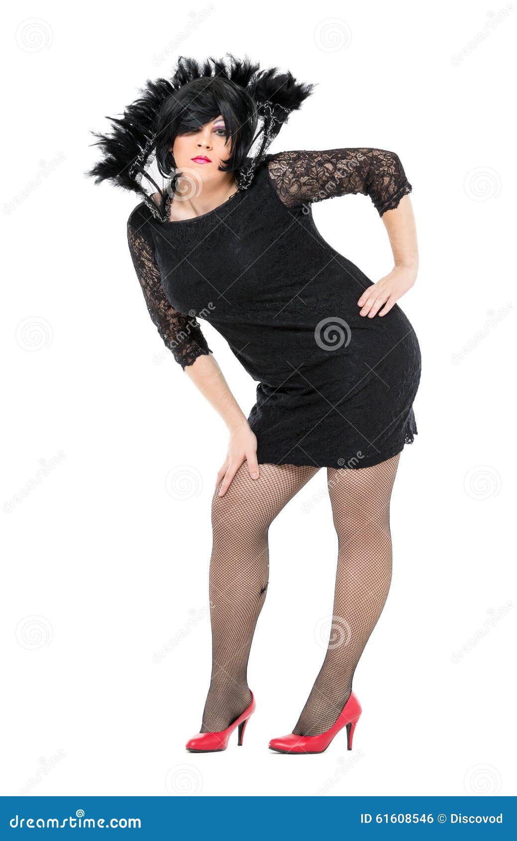 Actor Drag Queen Dressed Como Mujer Que Muestra Emociones Foto de ...