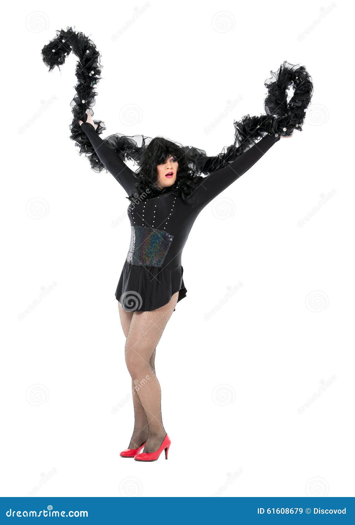 Actor Drag Queen Dressed Como Mujer Que Muestra Emociones Imagen de ...