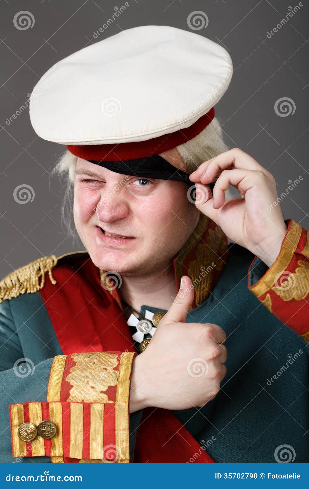Actor dressed as Napoleon. stock photo. Image of antique - 35702790