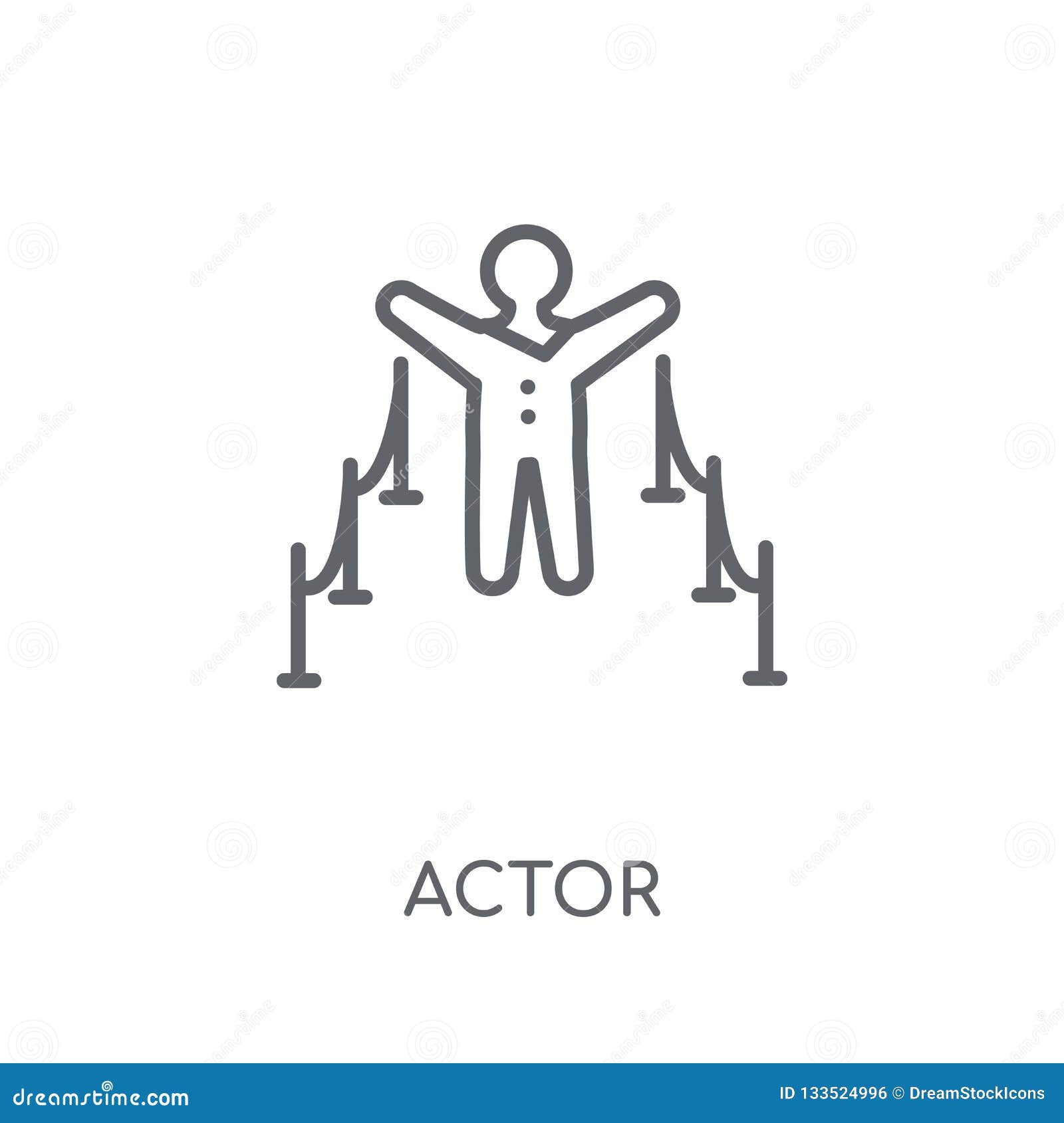 Actor Linear Icon. Modern Outline Actor Logo Concept on White Ba Stock ...