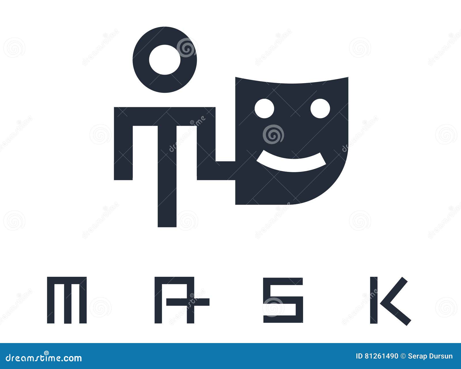 Actor and Mask stock vector. Illustration of element - 81261490