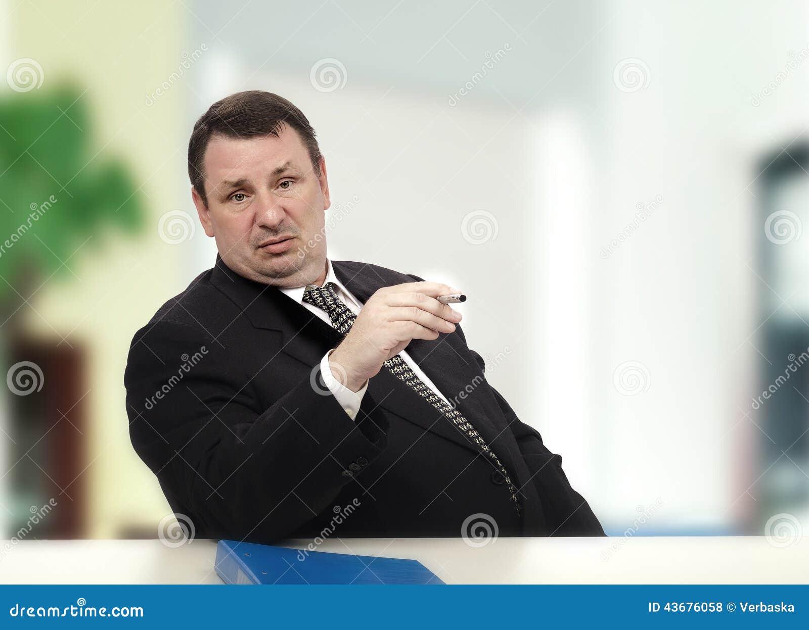 Actor Portraying Haughty Interviewer Stock Photo - Image of adversarial ...