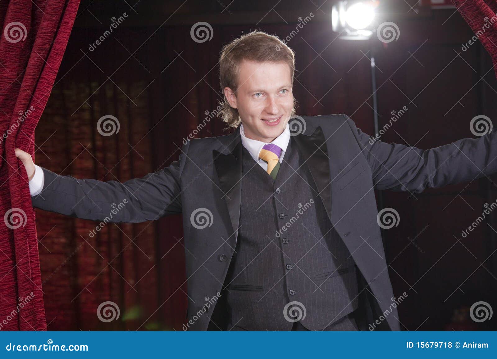 Actor in spotlight stock photo. Image of concert, showman - 15679718