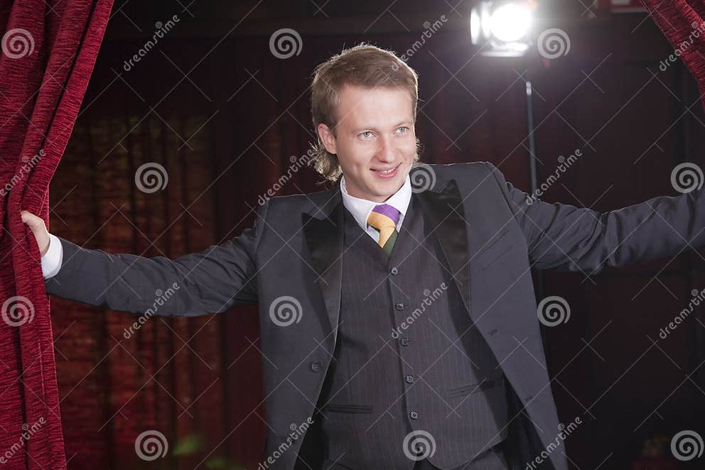 Actor in spotlight stock photo. Image of concert, showman - 15679718