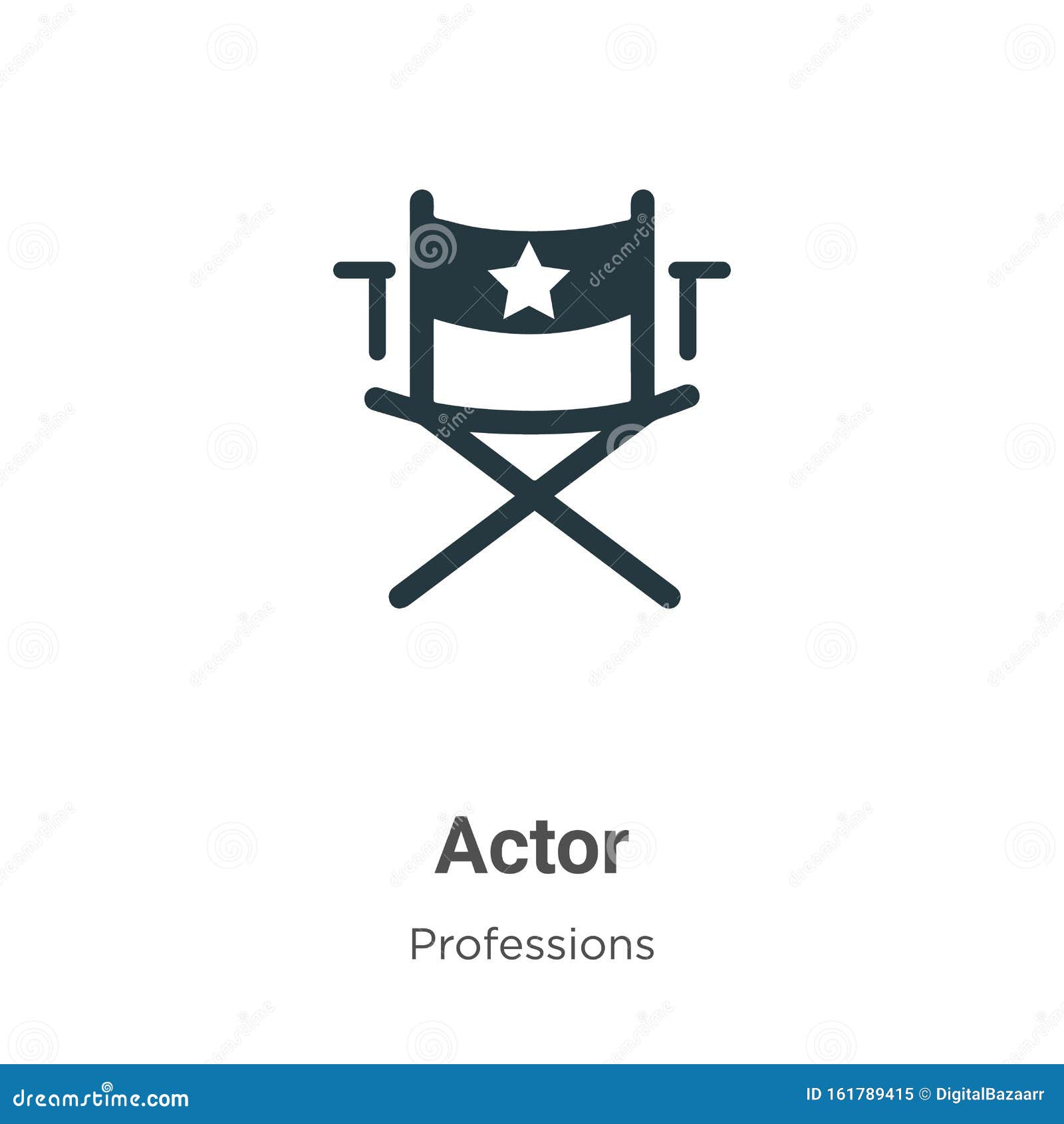 Actor Vector Icon on White Background. Flat Vector Actor Icon Symbol ...