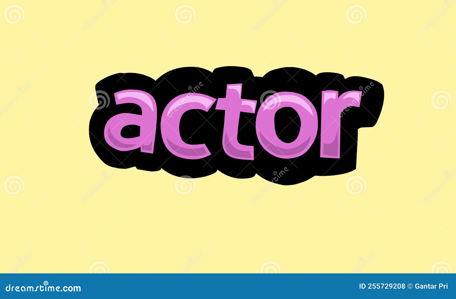 Actor Rehearsing The Lines On Set Vector Cartoon Illustration ...