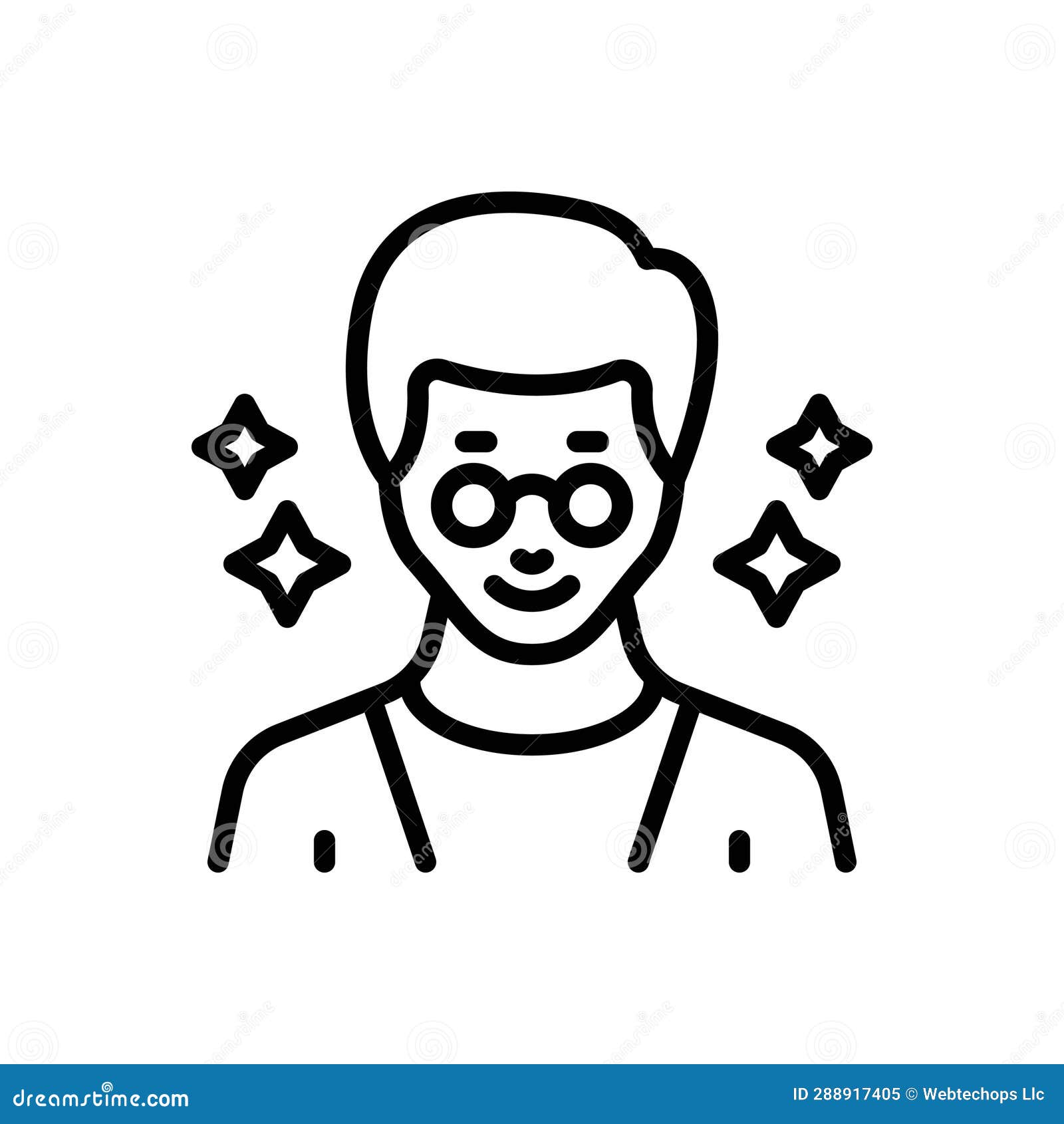 Black Line Icon for Actors, Performer and Artist Stock Vector ...