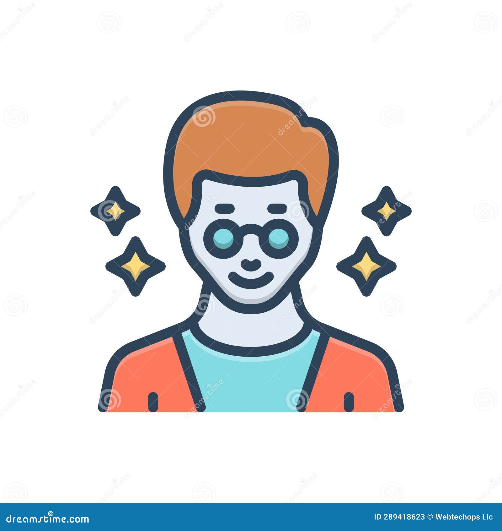Color Illustration Icon for Actors, Performer and Player Stock ...