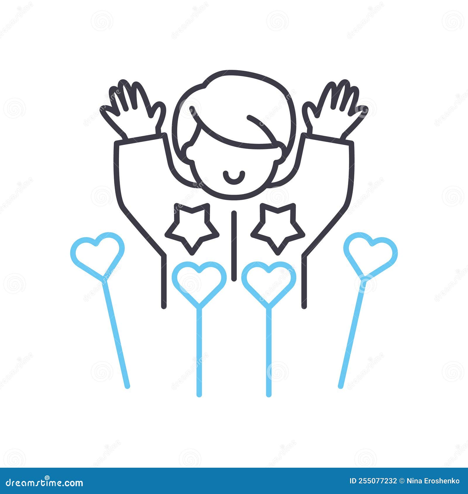 Actors Line Icon, Outline Symbol, Vector Illustration, Concept Sign ...