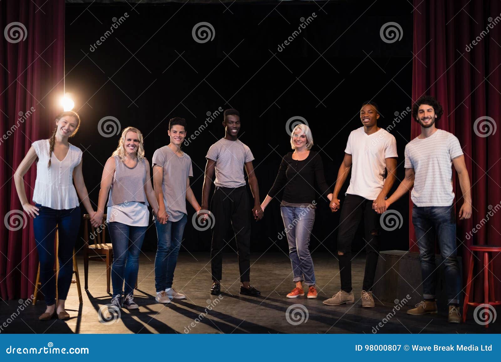 Actors Practicing Play on Stage Stock Image - Image of adult, film ...