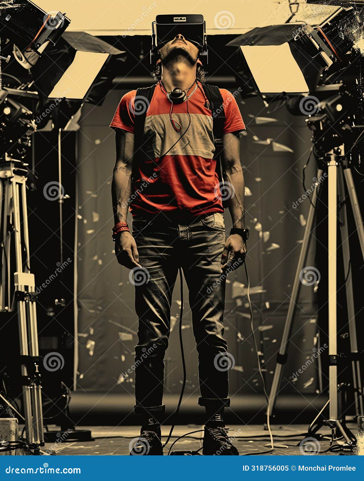 Actors Rehearsing with Motion Capture Gear, Tech-driven Play, Soft ...