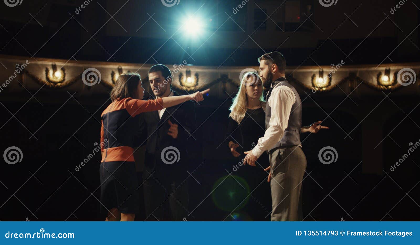 Actors Rehearsing in a Theater Stock Image - Image of role, culture ...