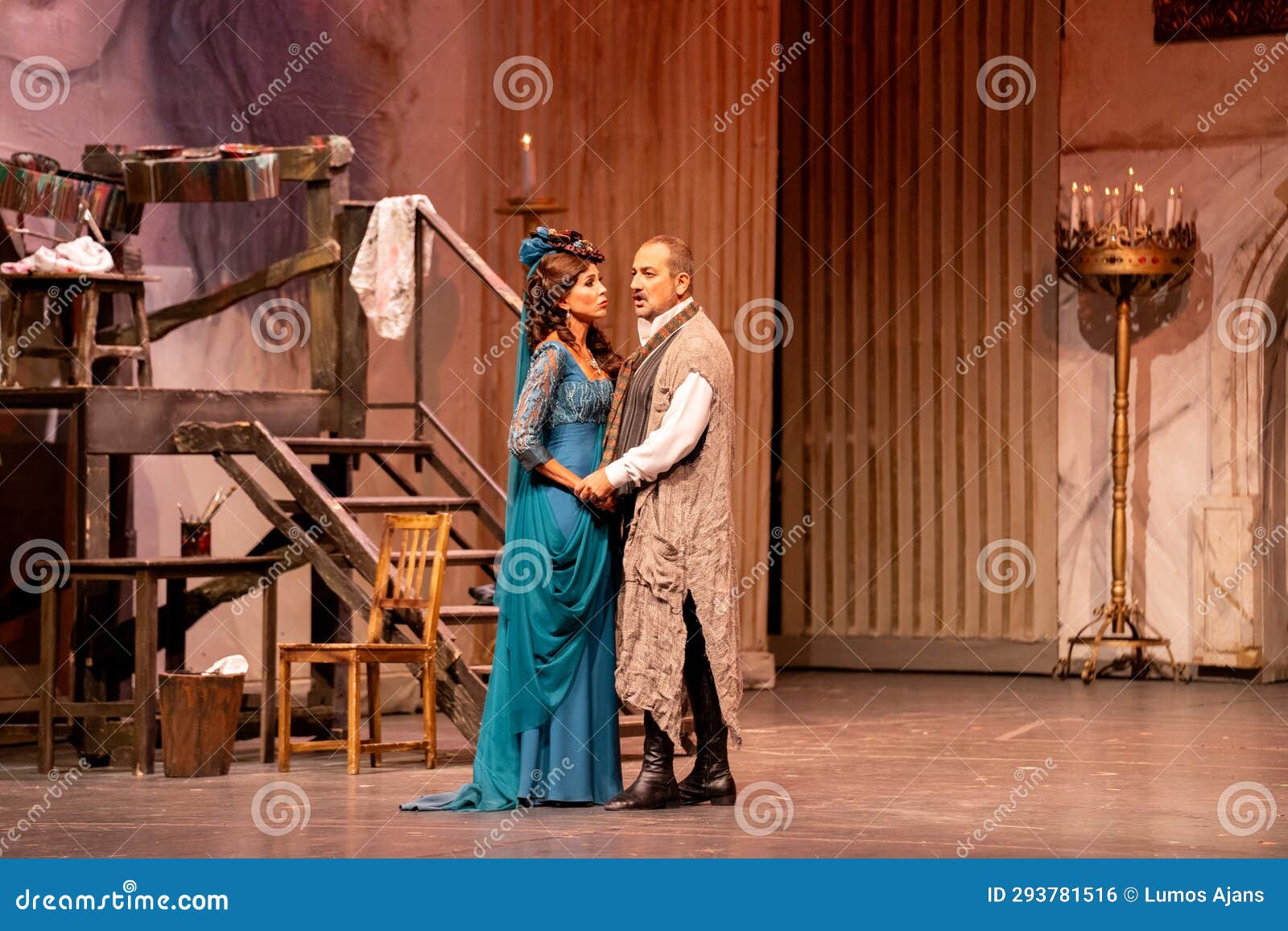 Actors and Stage in the Tosca Opera Performance. Editorial Photo ...