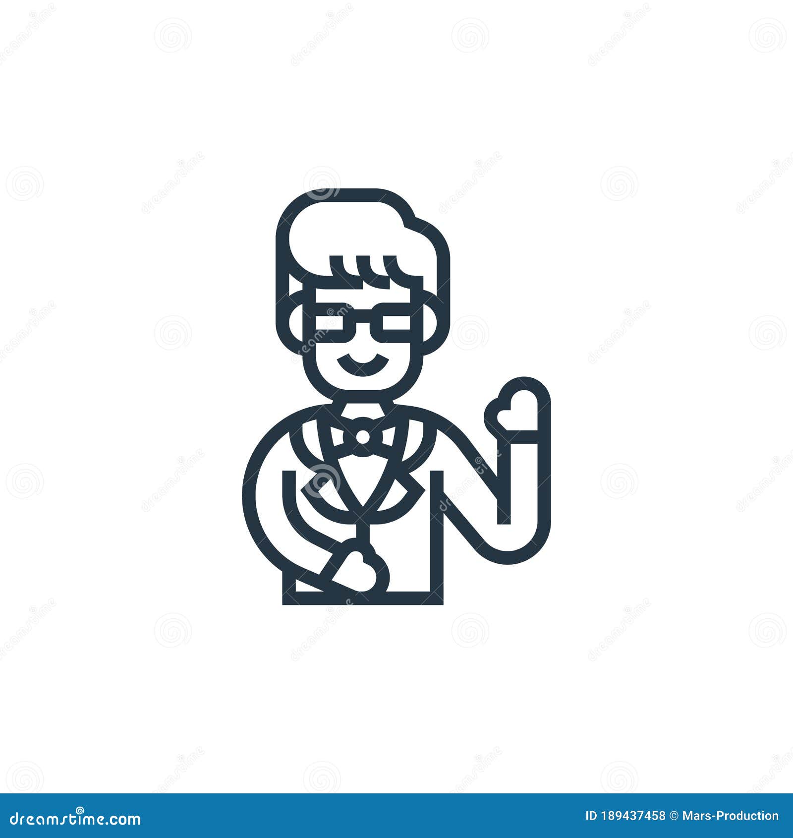 Actors Vector Icon Isolated on White Background. Outline, Thin Line ...