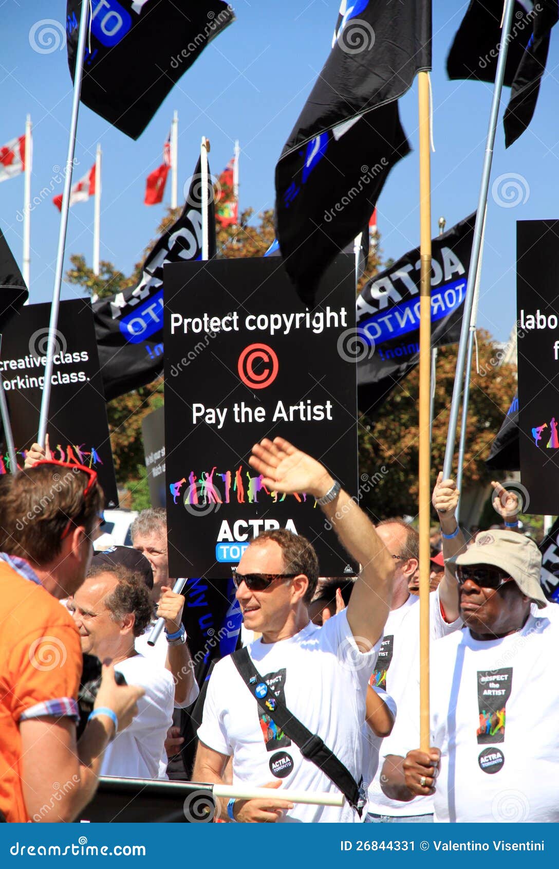 ACTRA Toronto Union Members Editorial Photo - Image of union, flags ...