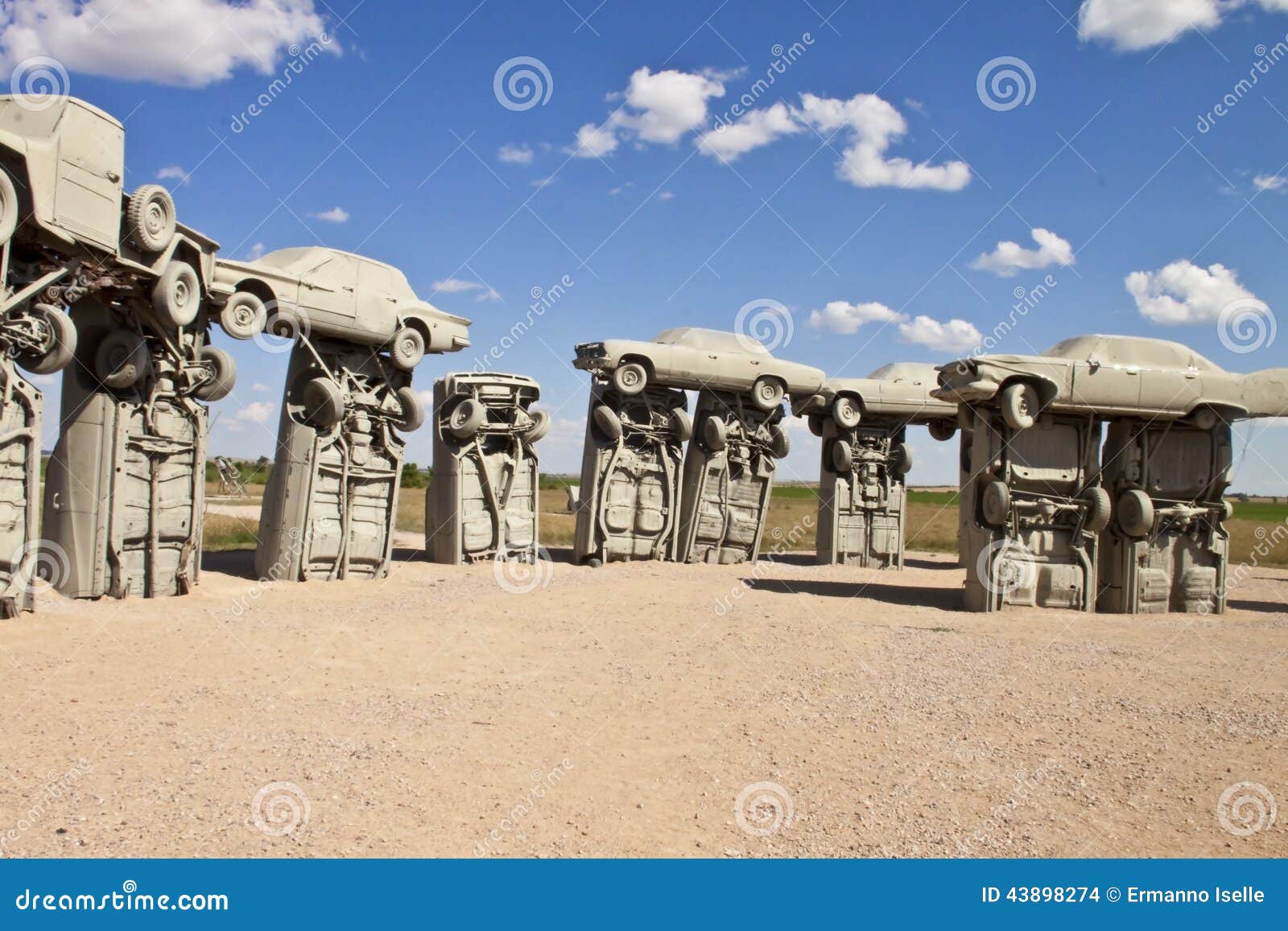 Actraction Van Carhenge, Nebraska De V.S. Stock Foto - Image of reis ...