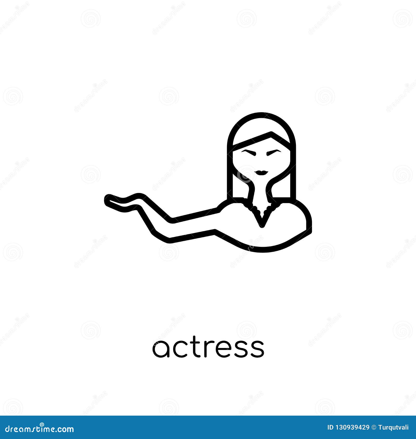 Linear Actress Icon From Cinema Outline Collection. Thin Line Actress ...