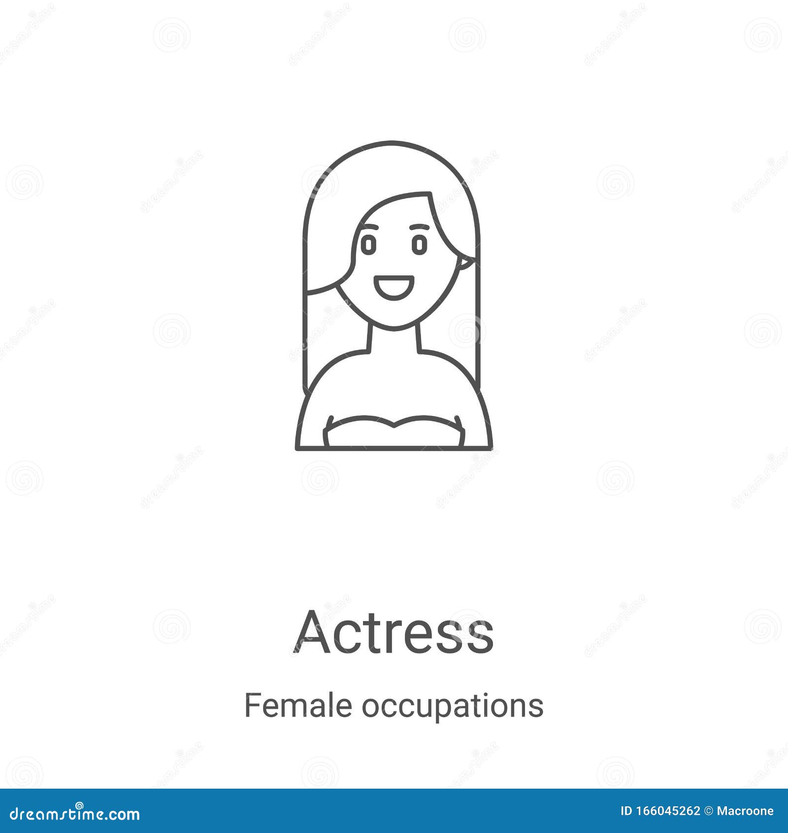 Actress Icon Vector from Female Occupations Collection. Thin Line ...