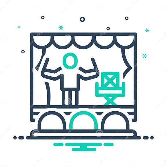 Mix Icon for Acts, Acts and Action Stock Illustration - Illustration of ...