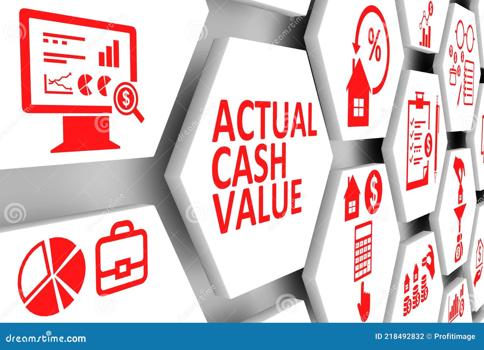 ACV - Actual Cash Value Acronym, Business Concept Background Royalty ...