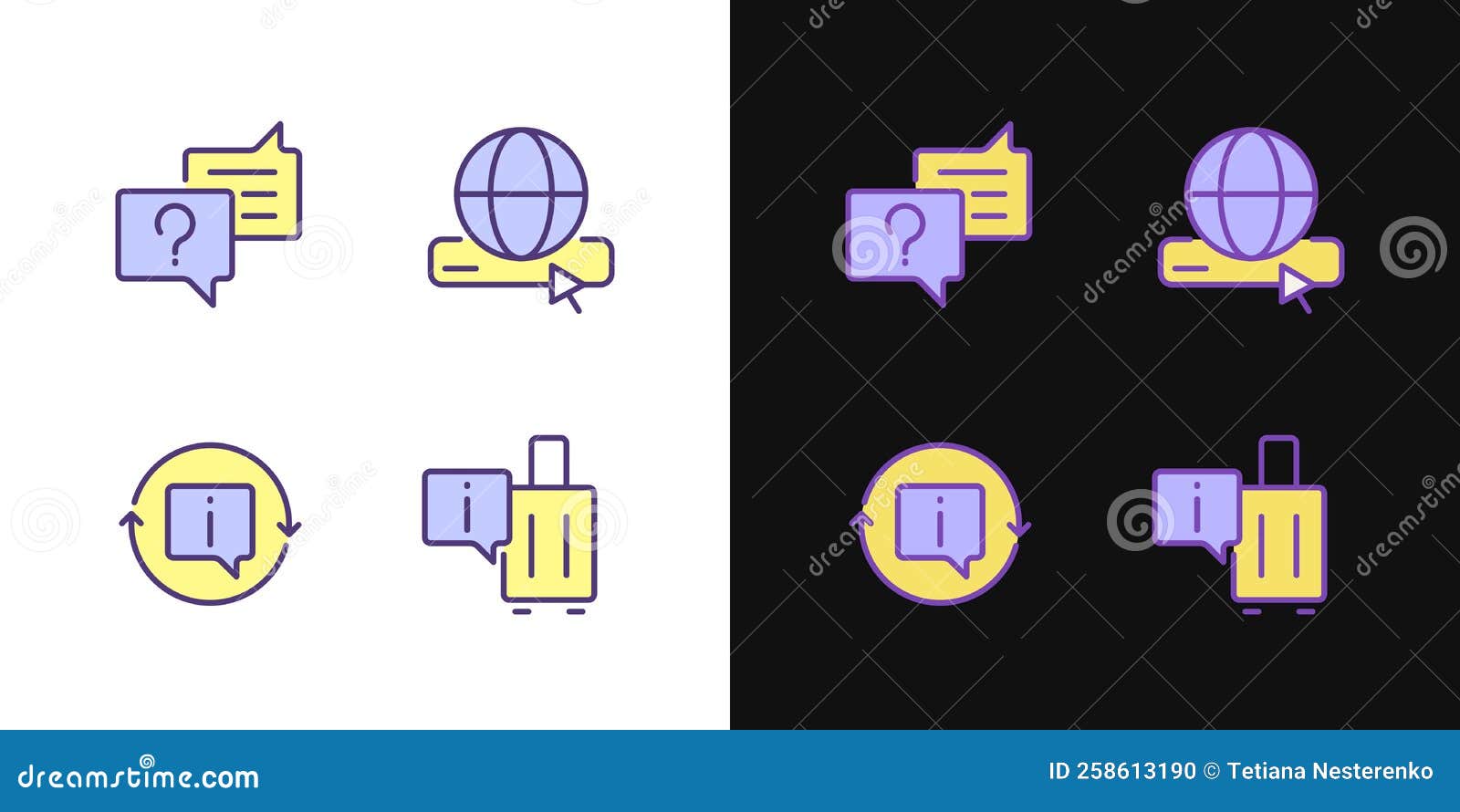 Actual Information for Customers Light and Dark Theme Color Icons Set ... Actual Information for Customers Light and Dark Theme Color Icons Set ...