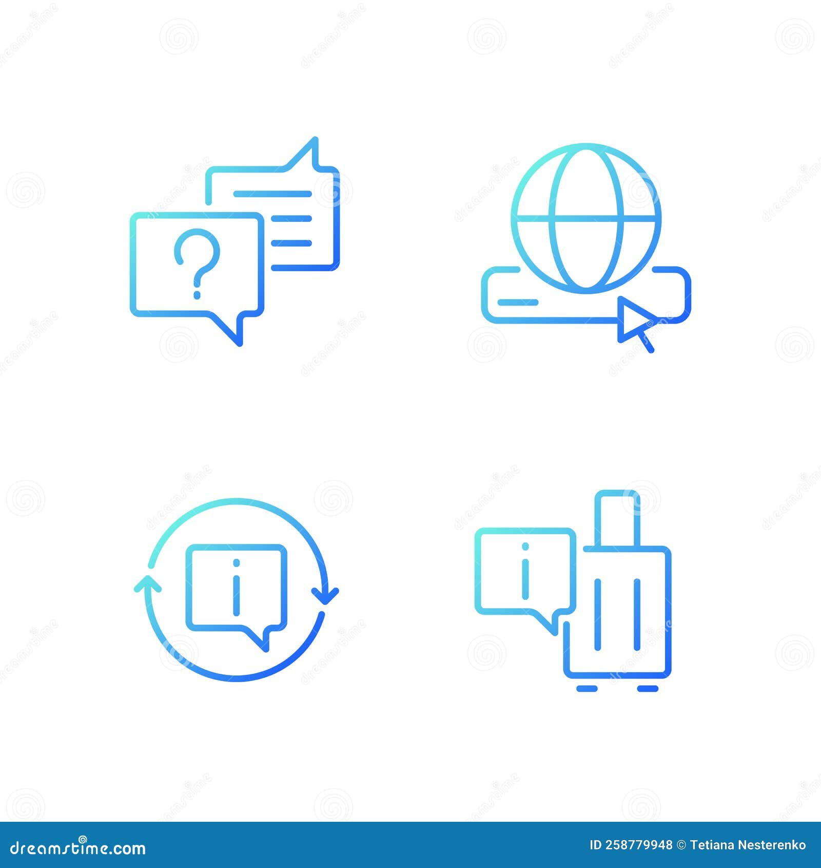 Actual Information for Customers Pixel Perfect Gradient Linear Vector ...