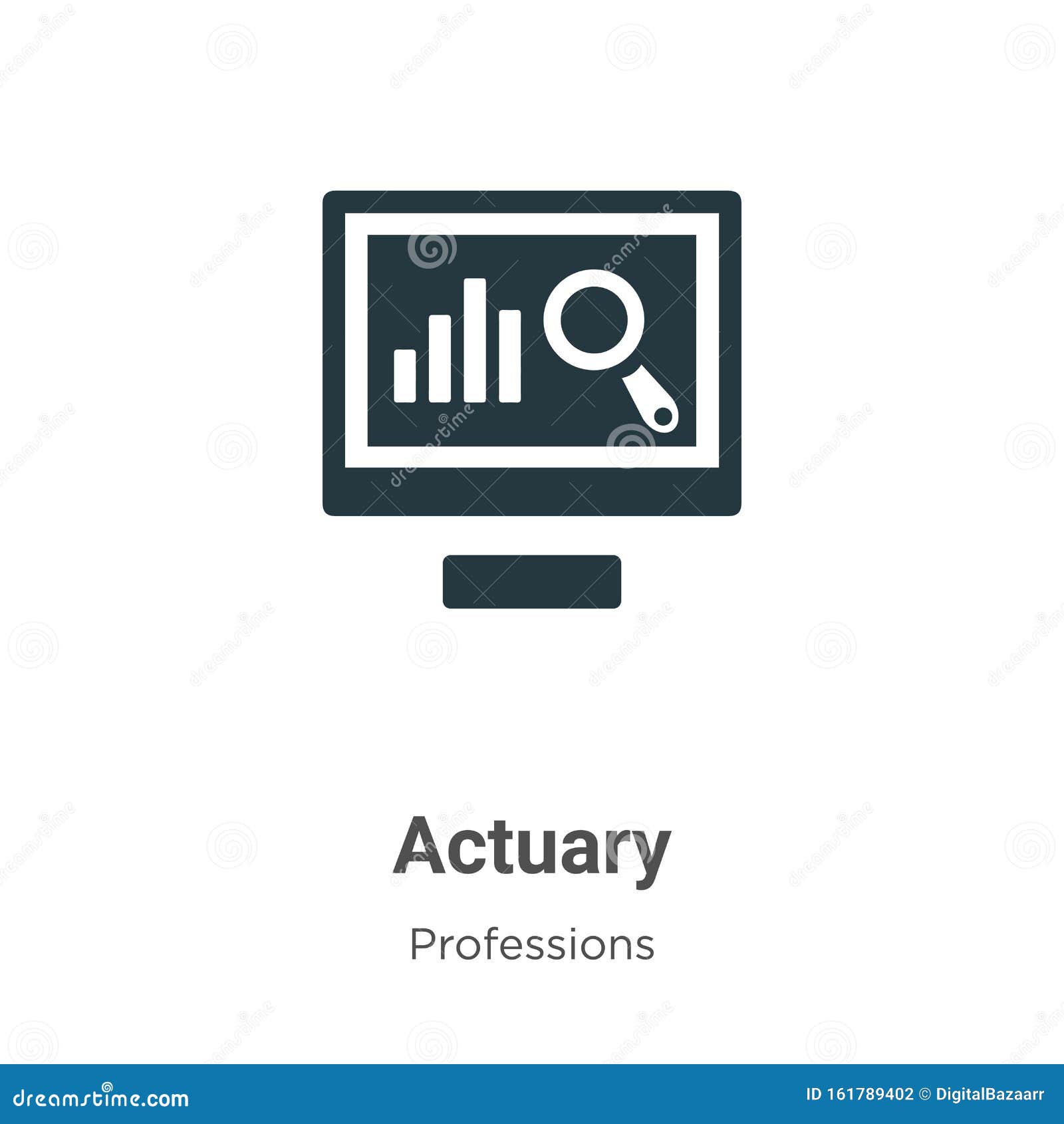 Actuary Vector Icon on White Background. Flat Vector Actuary Icon ...