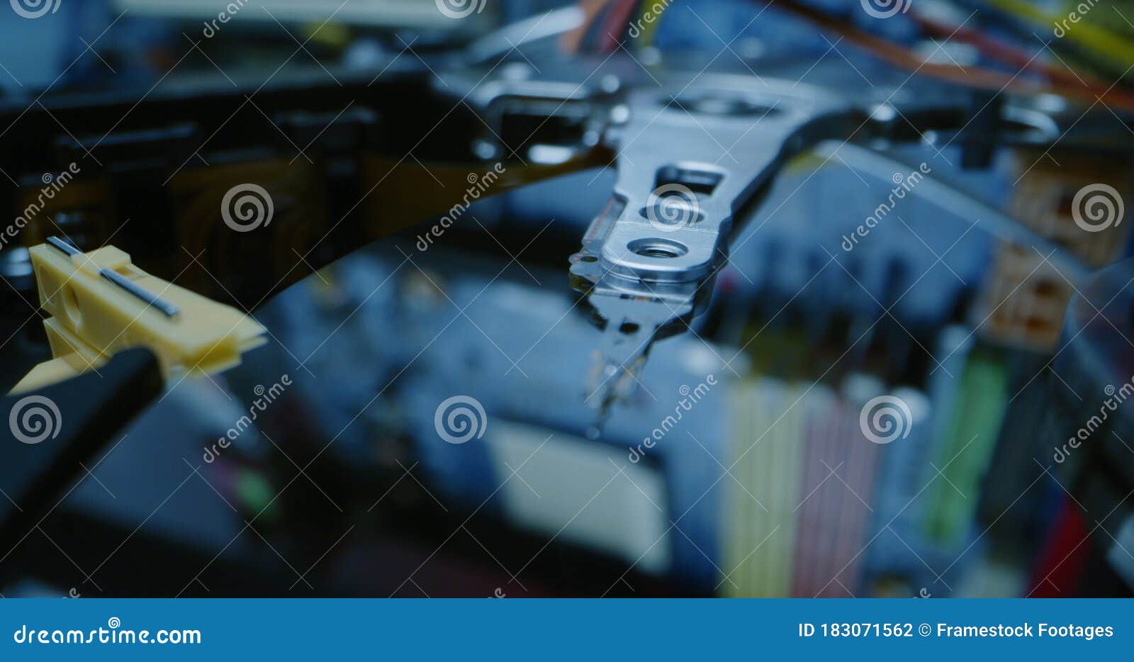Actuator Arm of a HDD in Operation Stock Photo - Image of components ...