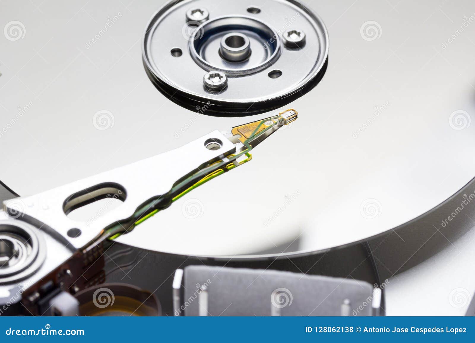 Actuator Arm and Read/write Head of Hard Disk Stock Photo - Image of ...