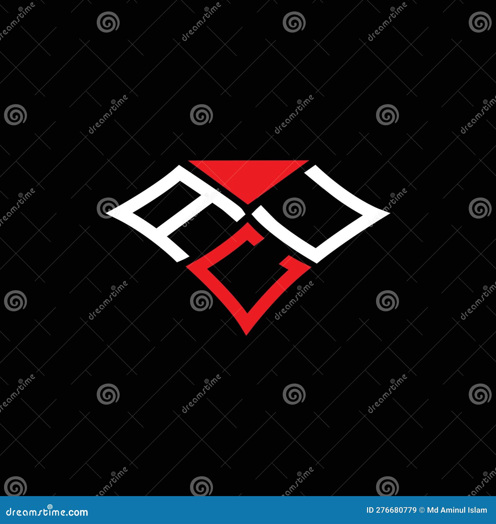ACU Letter Logo Creative Design with Vector Graphic, Stock Vector ...