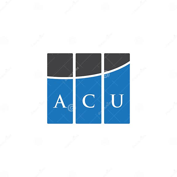ACU Letter Logo Design on Black Background. ACU Creative Initials ...