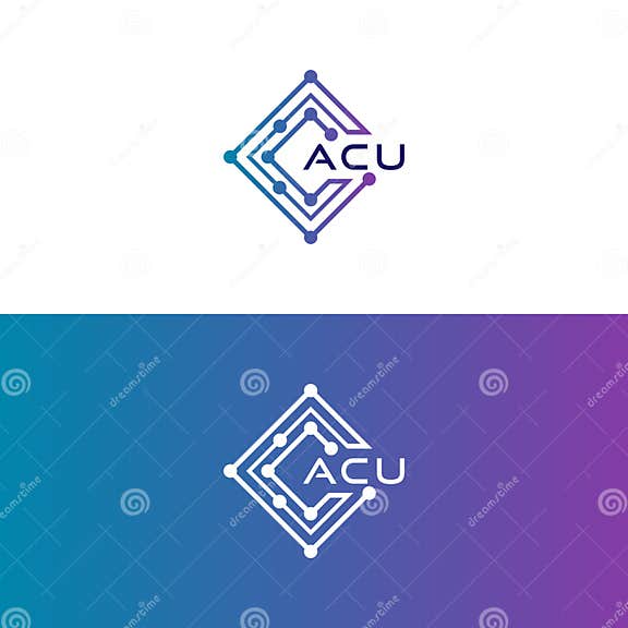 Acu Tech Initial Logo Design Icon for Technology, Digital, Tech ...