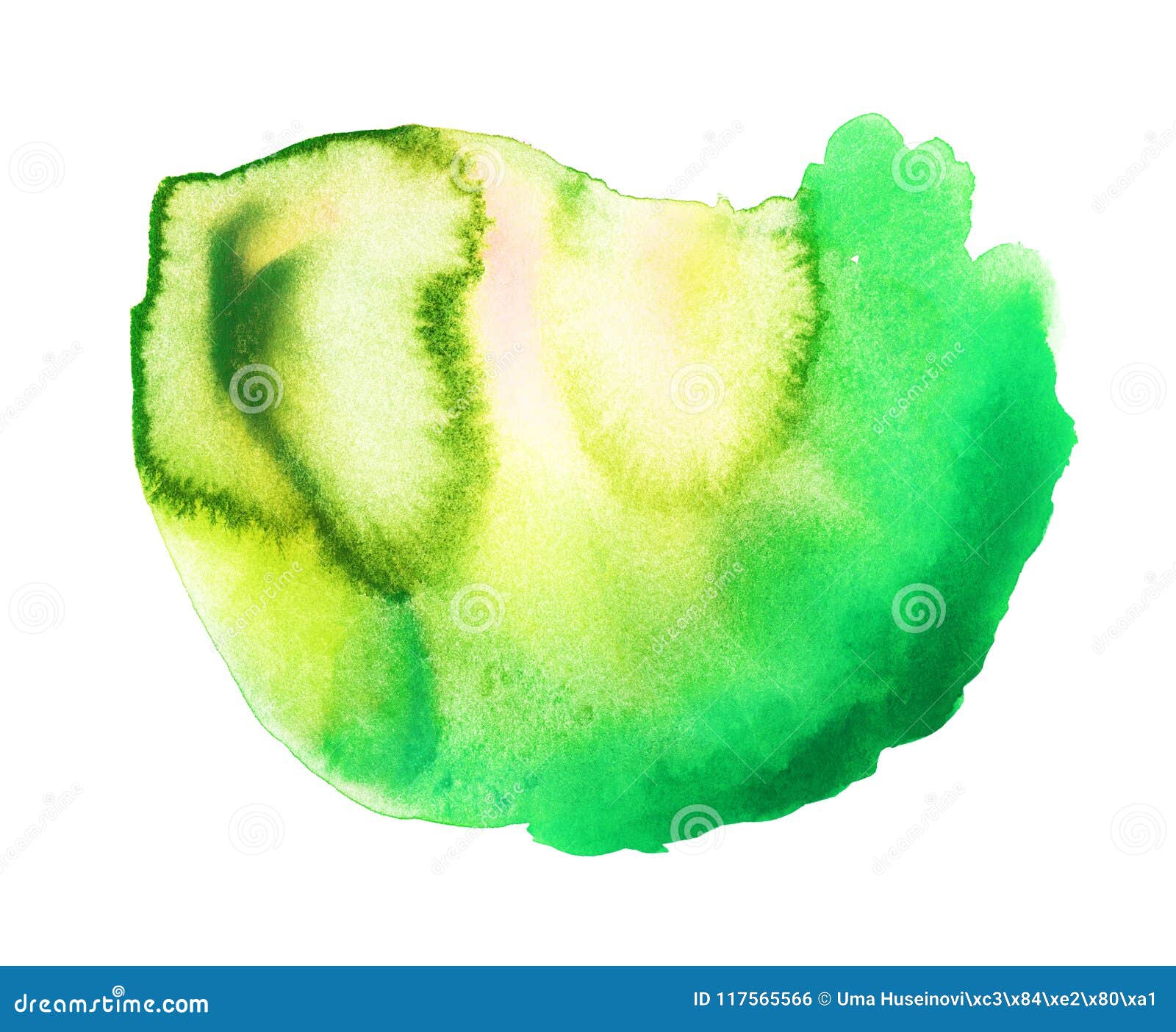 Acuarela Verde Acuosa Splat Stock de ilustración - Ilustración de tinte ...