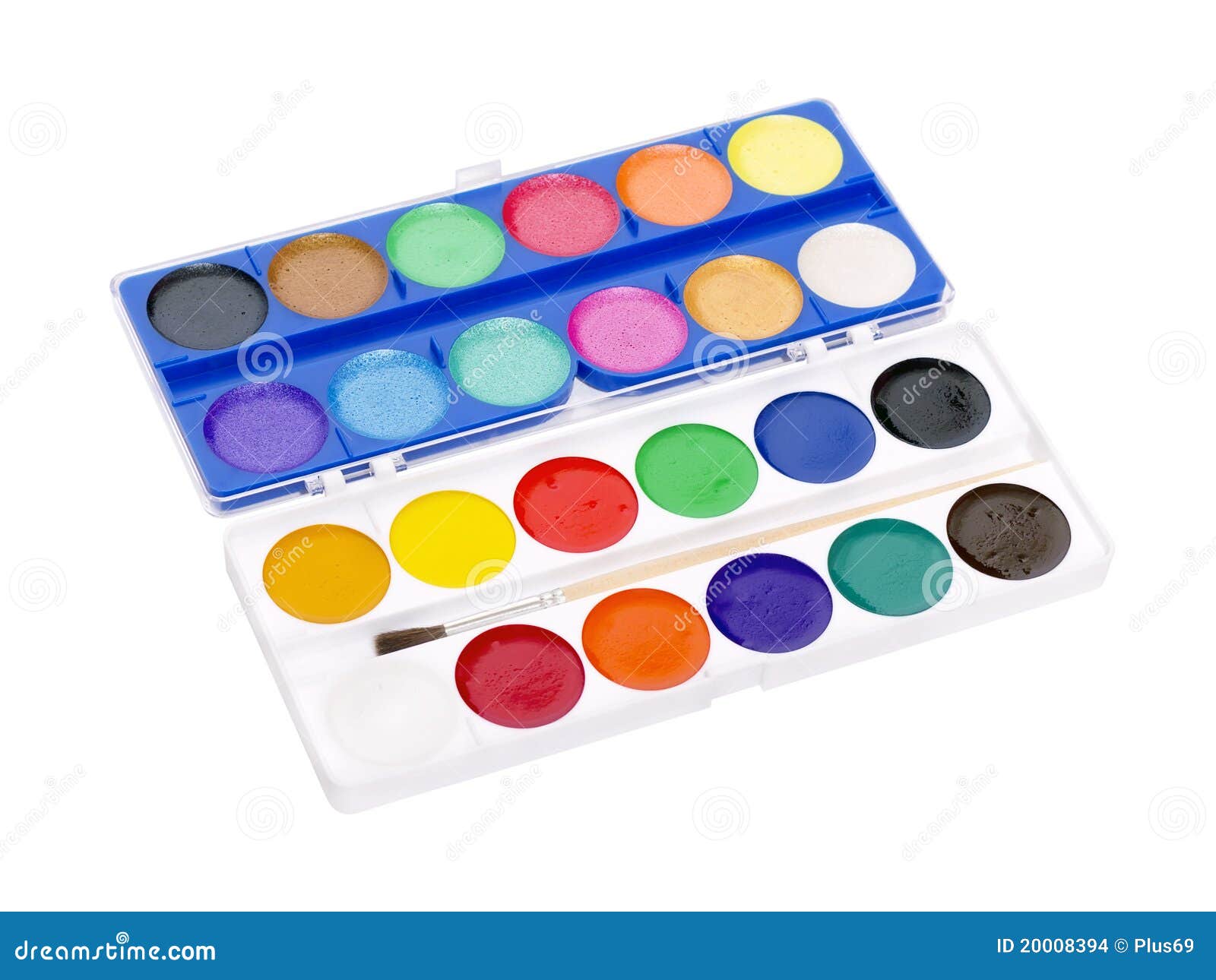 Acuarelas de los niños foto de archivo. Imagen de colorido - 20008394