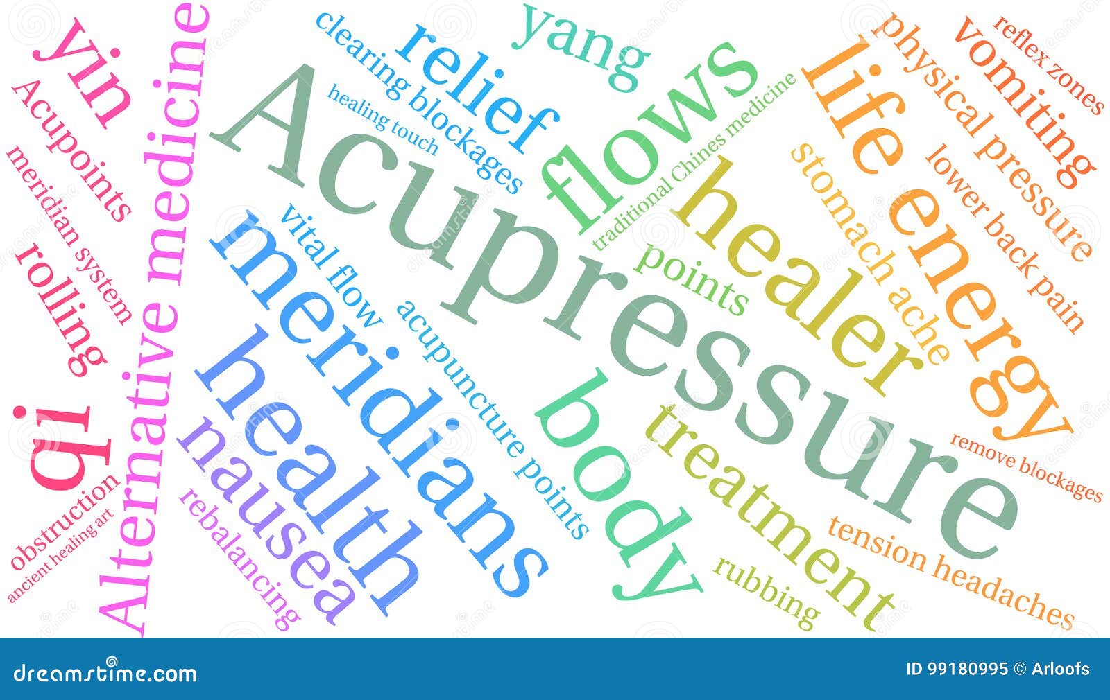 Acupressure Word Cloud stock vector. Illustration of lower - 99180995