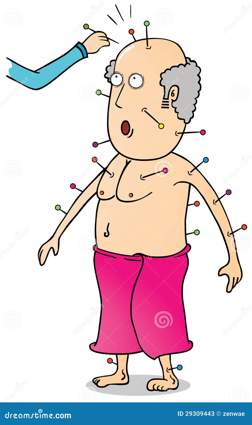 Acupuncture stock vector. Illustration of hurt, health - 29309443